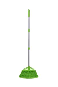 xifando three-section telescopic aluminum alloy rod long-handled broom（green）