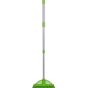 Xifando Three-Section Telescopic Aluminum Alloy Rod Long-Handled Broom（Green）