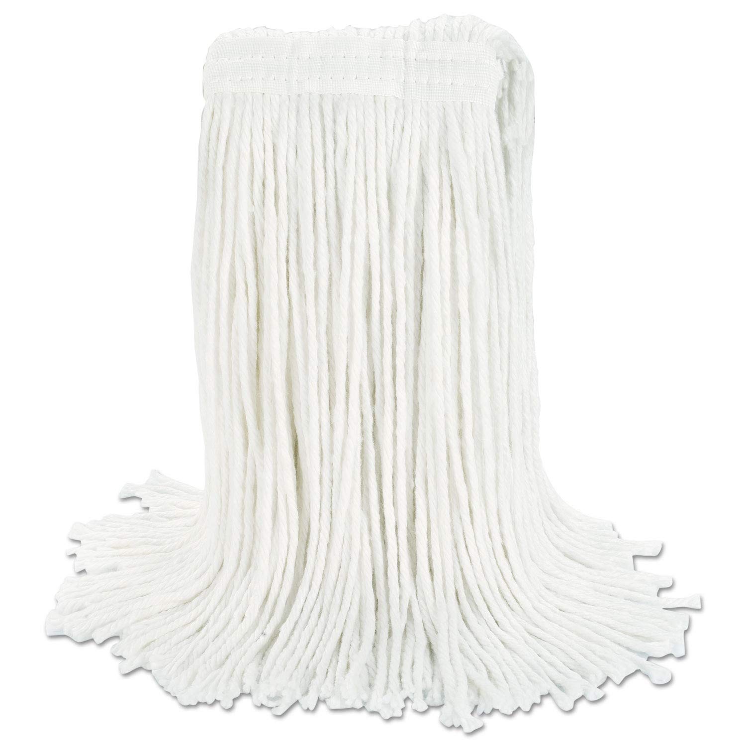 Boardwalk BWK2024RCT No. 24 Rayon Cut-End Wet Mop Head - White (12/Carton)