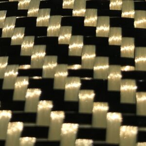 Kevlar FABRIC-2x2 Twill WEAVE-3K/200g (YLW-Blk 1 ft x 4 in)