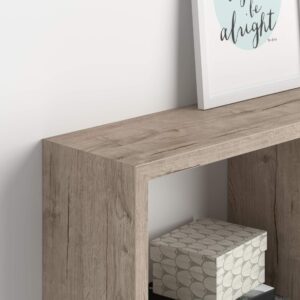 Mobili Fiver, Wall-Mounted Cube Shelf, First, Oak, Laminate-Finished, Wall Mount Shelves for Kitchen and Living Room, Italian Furniture