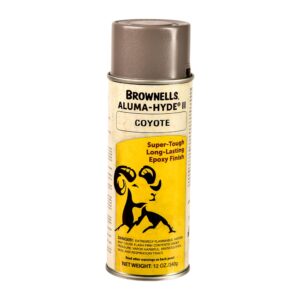 brownells aluma-hyde ii epoxy based firearm finish spray coating protection paint, aerosol can, 12 oz. (340g) coyote