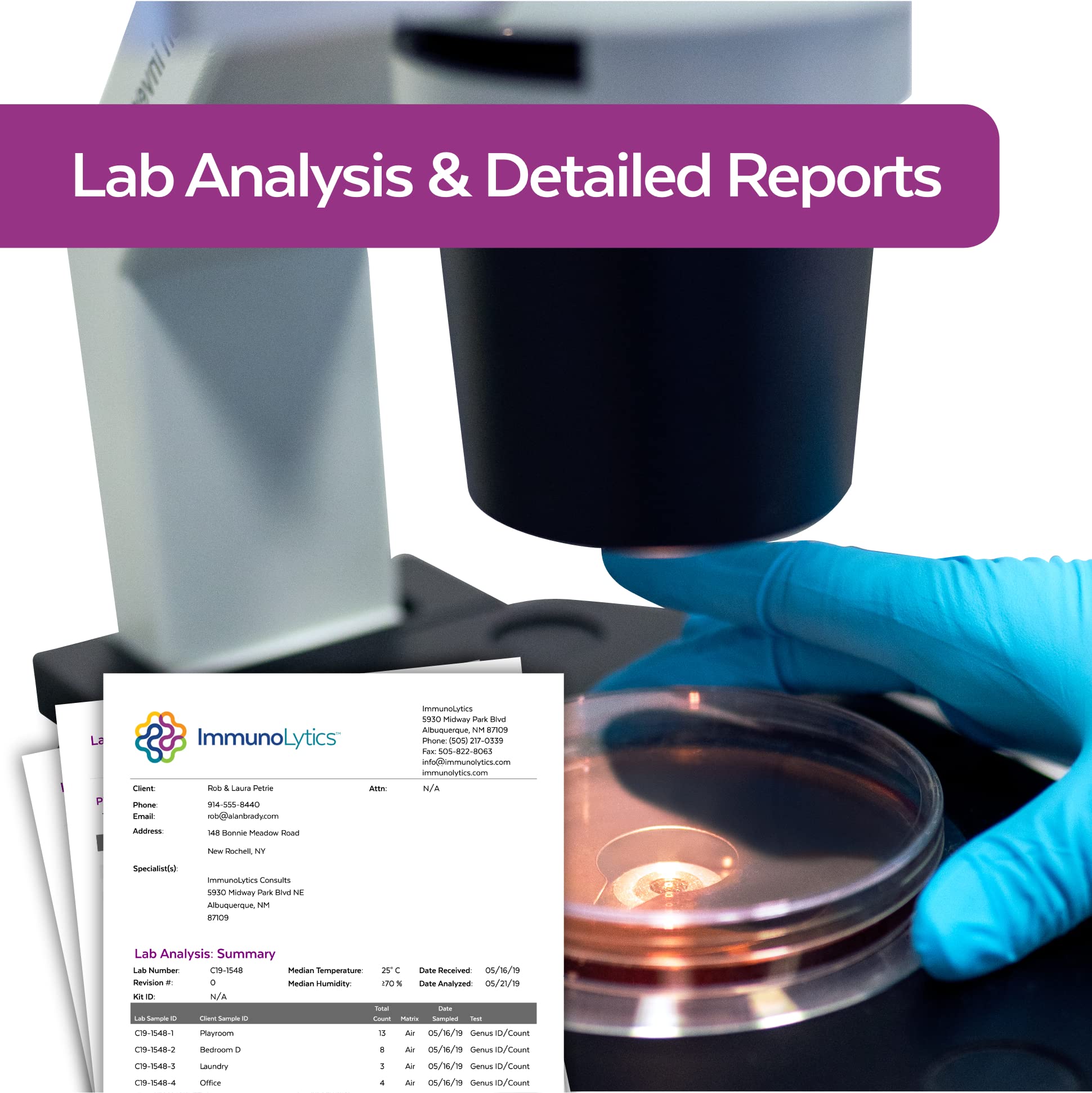 Premium Mold Test Kit (1 Room/Plate) Protect Your Home & Family with The Most Accurate DIY Mold Detection – Lab-Grade Plates, UV-Proof Storage, Expert Lab Analysis, and Satisfaction Guarantee