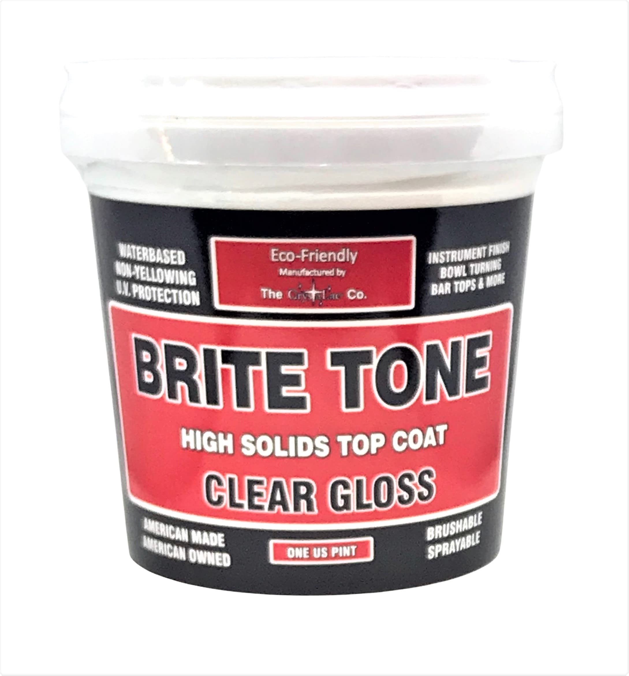 CrystaLac Brite Tone High Solids Polyurethane Instrument Finish 16 oz Pint (Clear Gloss)