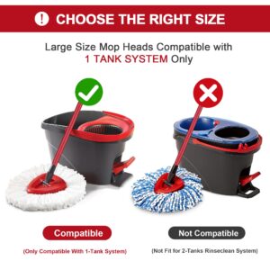 12 Pack Mop Replacement Heads Compatible with Spin Mop, Microfiber Spin Mop Refills, Easy Cleaning Mop Head Replacement