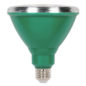 westinghouse 3314900 100-watt equivalent par38 flood green outdoor weatherproof led light bulb with medium base, single green 33149