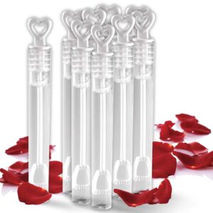 Big Mo's Toys 40 Pack Mini Heart Bubble Wands – Great Wand Bubbles Party Favors for Weddings and Anniversaries