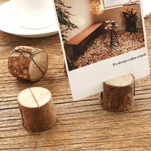 Zanzpc Wedding Place Wooden Card Holders Table Number Stands for Home Party Decorations. Pack of 50