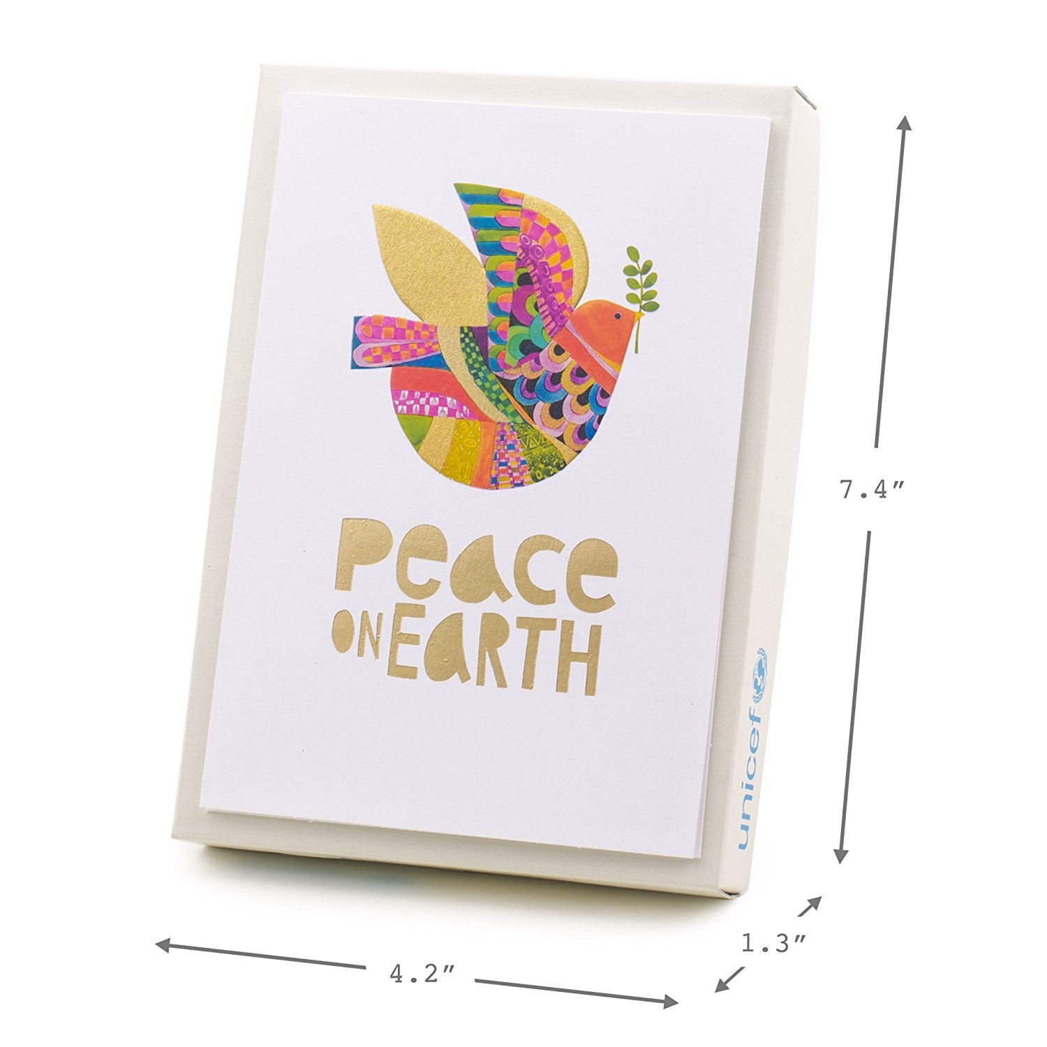 Hallmark UNICEF Boxed Christmas Cards, Peace On Earth Dove (12 Cards and 13 Envelopes) (1XPX2022)