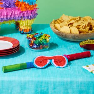 Small Pinata Stick and Blindfold for Kids Birthday, Cinco de Mayo Party Decorations (2-Piece Set)