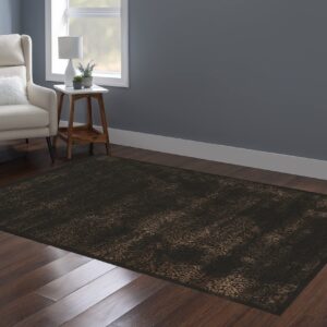 Linon Vintage Collection Illusion Synthetic Rugs, 5' x 7'6", Brown