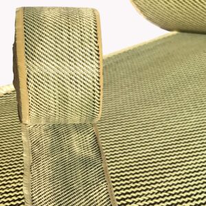 kevlar fabric-2x2 twill weave-3k/200g (ylw-blk 1 ft x 4 in)