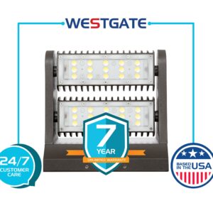 Westgate Lighting Rotatable LED Wall Packs 360 Degrees - Outdoor Lights Parking Yard - Waterproof IP65 - UL Listed - High Lumen 120-277V (80 Watt 3000K Warm White)