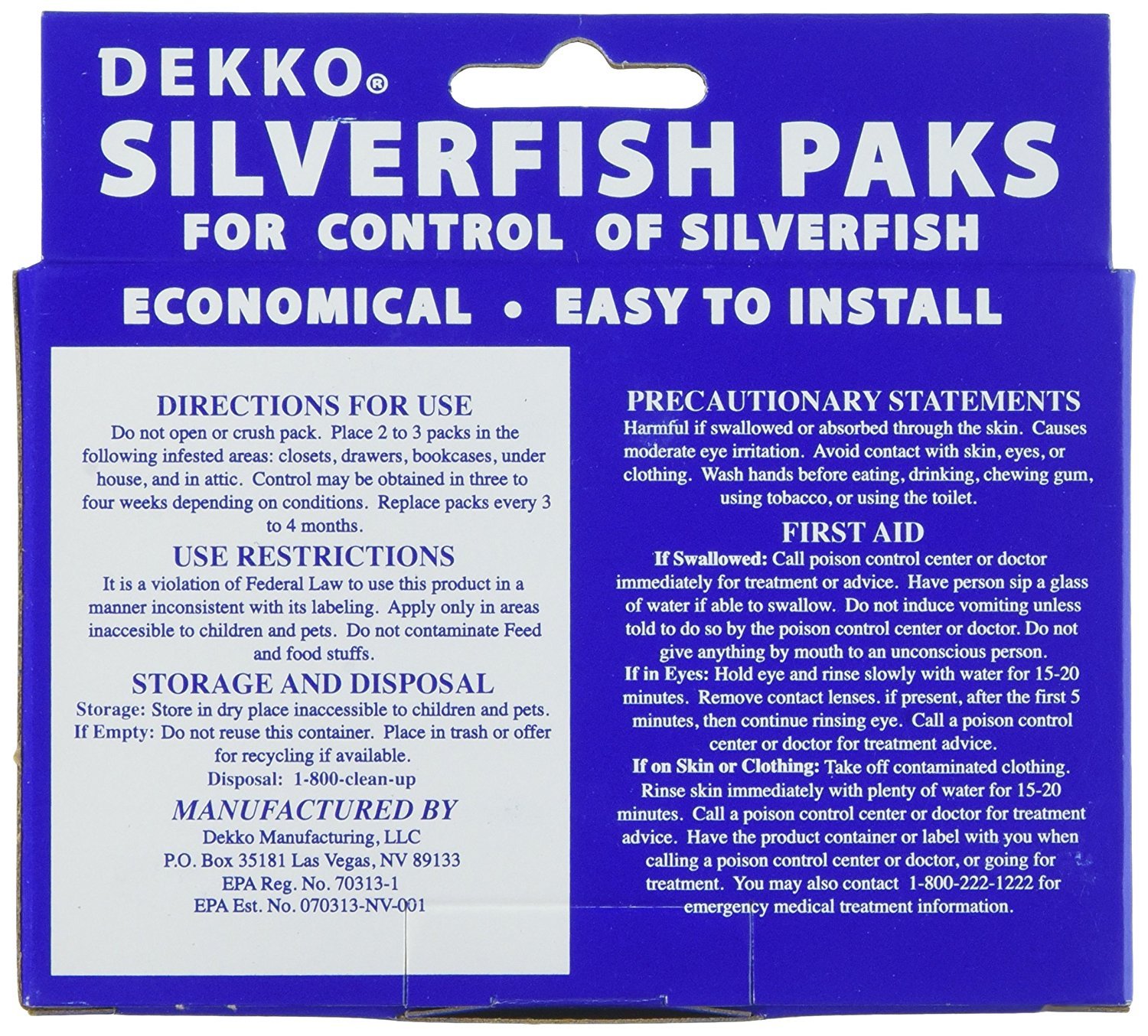 Dekko Silverfish Paks (Pack of 2)