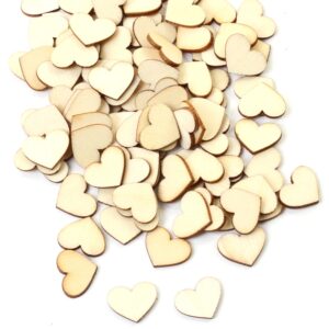 Andaz Press Wooden Heart Confetti,100-Pack, Wood Confetti Hearts for Wedding Bridal Shower Confetti For Tables Baby Shower Rustic Outdoor Kraft Brown Theme Colored Party Supplies