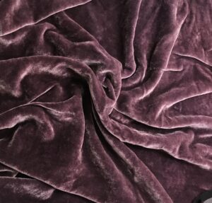 hand dyed silk velvet fabric -fat 1/4 18"x22"- (deep purple)