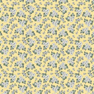 stitch & sparkle fabrics, vintage mix & match, floral dot yellow cotton fabrics, quilt, crafts, sewing, cut by the yard, 44 inches (ssvm019)