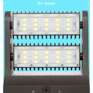 Westgate Lighting Rotatable LED Wall Packs 360 Degrees - Outdoor Lights Parking Yard - Waterproof IP65 - UL Listed - High Lumen 120-277V (80 Watt 3000K Warm White)