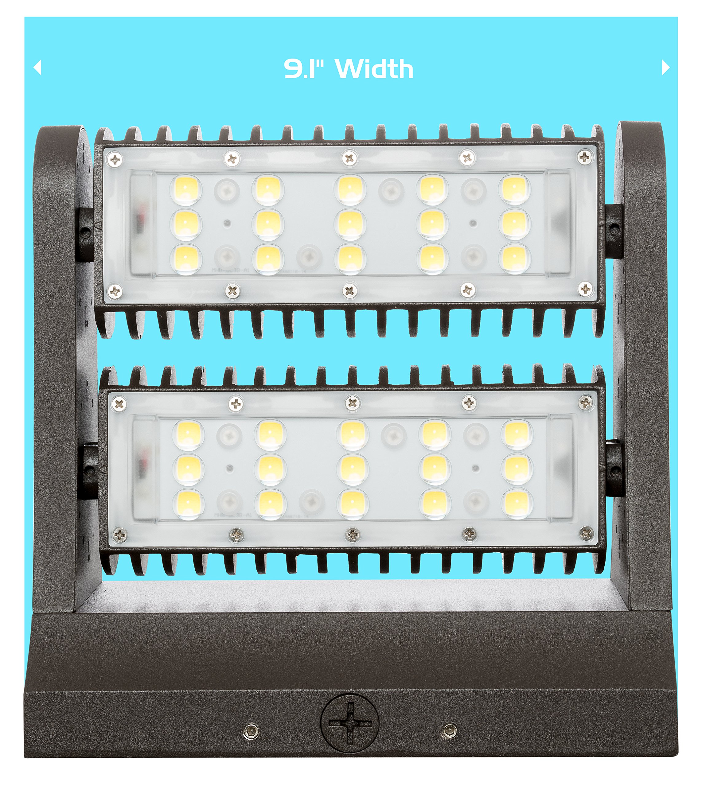 Westgate Lighting Rotatable LED Wall Packs 360 Degrees - Outdoor Lights Parking Yard - Waterproof IP65 - UL Listed - High Lumen 120-277V (80 Watt 3000K Warm White)