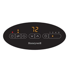 Honeywell Slim Ceramic Tower Heater, Large Room, Black – Easy to Use Ceramic Heater – Slim Space Heater with Two Heat Settings