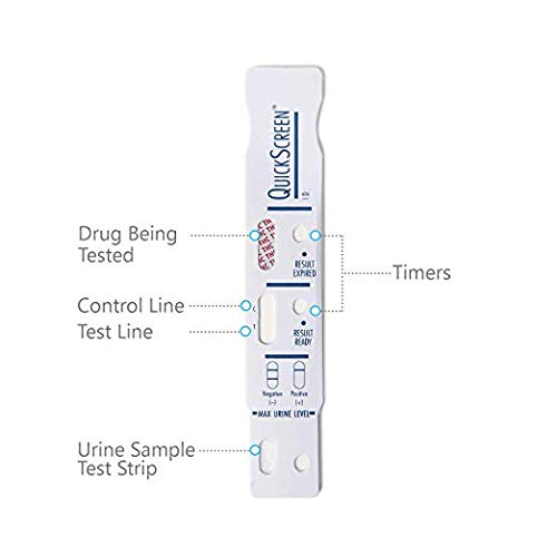 QuickScreen Single Panel Amphetamine Drug Test, 25