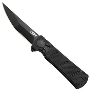 crkt goken pocket knife: edc folding knife with liner lock, field strip technology, black edp osoraku zukuri modified tanto blade and g10 handle 2920