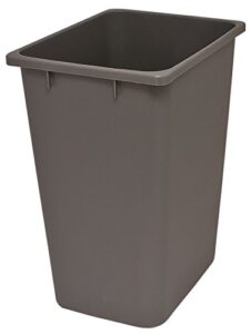 36 qt. replacement waste bin for cabinet recycling pull out trash organizer (grey-metallic silver)