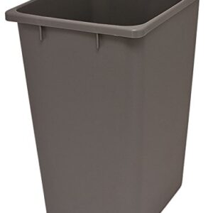 36 Qt. Replacement Waste Bin for Cabinet Recycling Pull Out Trash Organizer (Grey-Metallic Silver)