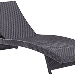 Crosley Furniture Biscayne Reclining Wicker Outdoor Chaise Lounge Chair for Patio, Deck, Backyard, Poolside, White