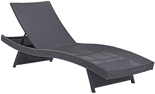 Crosley Furniture Biscayne Reclining Wicker Outdoor Chaise Lounge Chair for Patio, Deck, Backyard, Poolside, White