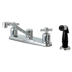 kingston brass fb112zx millennium 8" centerset kitchen faucet, polished chrome