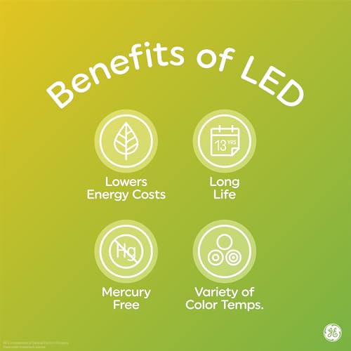 GE LED Light Bulbs, 60 Watt, Soft White, G25 Globe Bulbs, Clear, Medium Base (2 Pack)