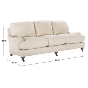 SAFAVIEH Kent Collection Calvin Natural Linen Couture Sofa