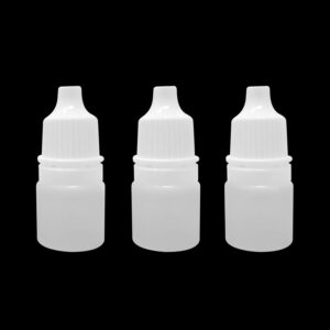 Honbay 30PCS 2ML Plastic Empty Squeezable Dropper Bottles Portable Eye Drop Bottle Containers Eye Liquid Dropper Bottle with Screw Cap and Plug