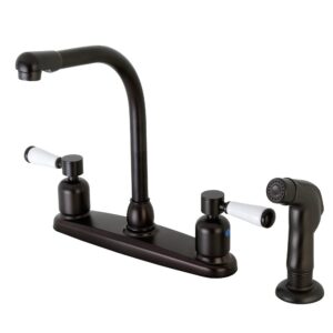 kingston brass fb755dplsp paris 8" centerset kitchen faucet, oil rubbed bronze