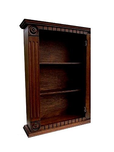 Rosette Dark Walnut Medicine Cabinet/Solid Wood & Handmade/Surface Mount