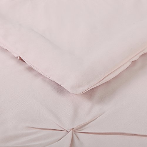 Truly Soft Everyday DCS1969BSKG-18 Pleated Duvet Set,Blush,King