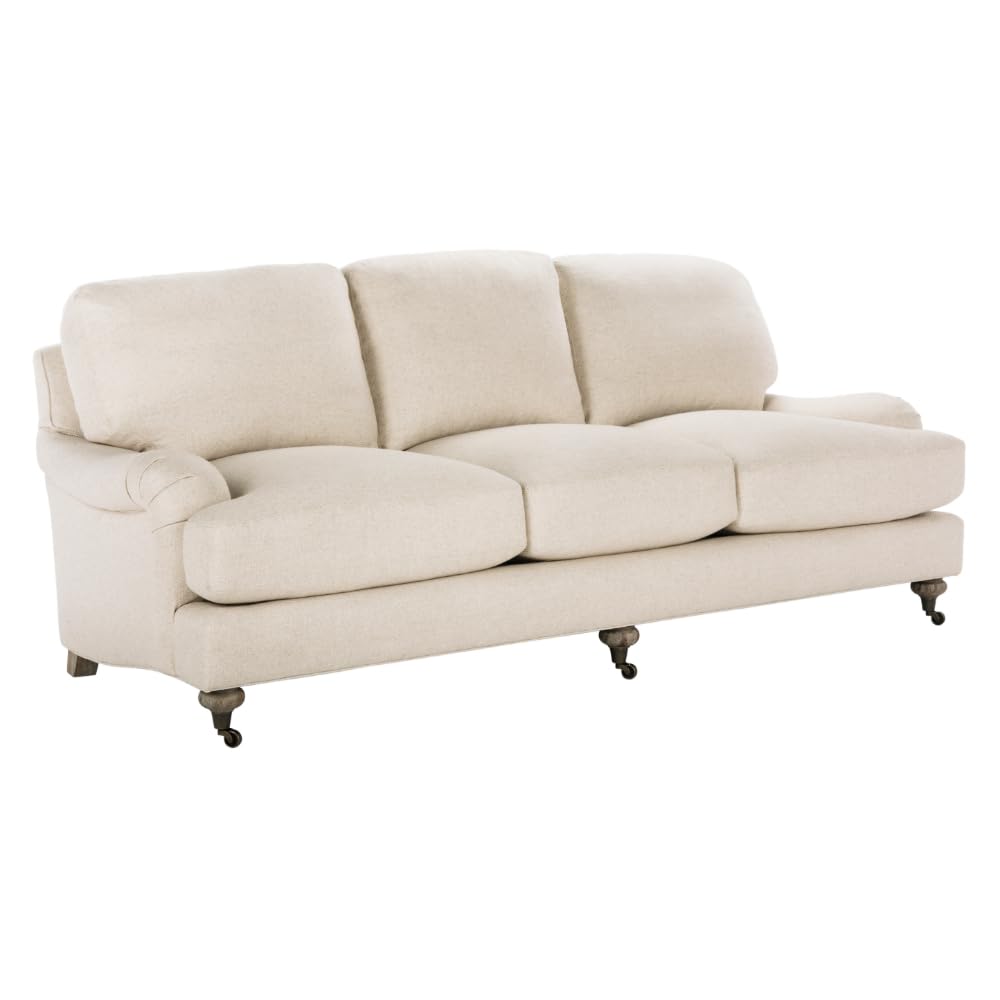 SAFAVIEH Kent Collection Calvin Natural Linen Couture Sofa