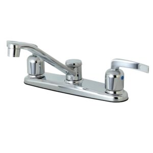 kingston brass fb111efl centurion 8" centerset kitchen faucet, polished chrome