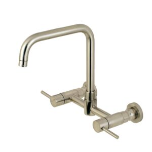 kingston brass ks8168dl concord kitchen faucet, brushed nickel