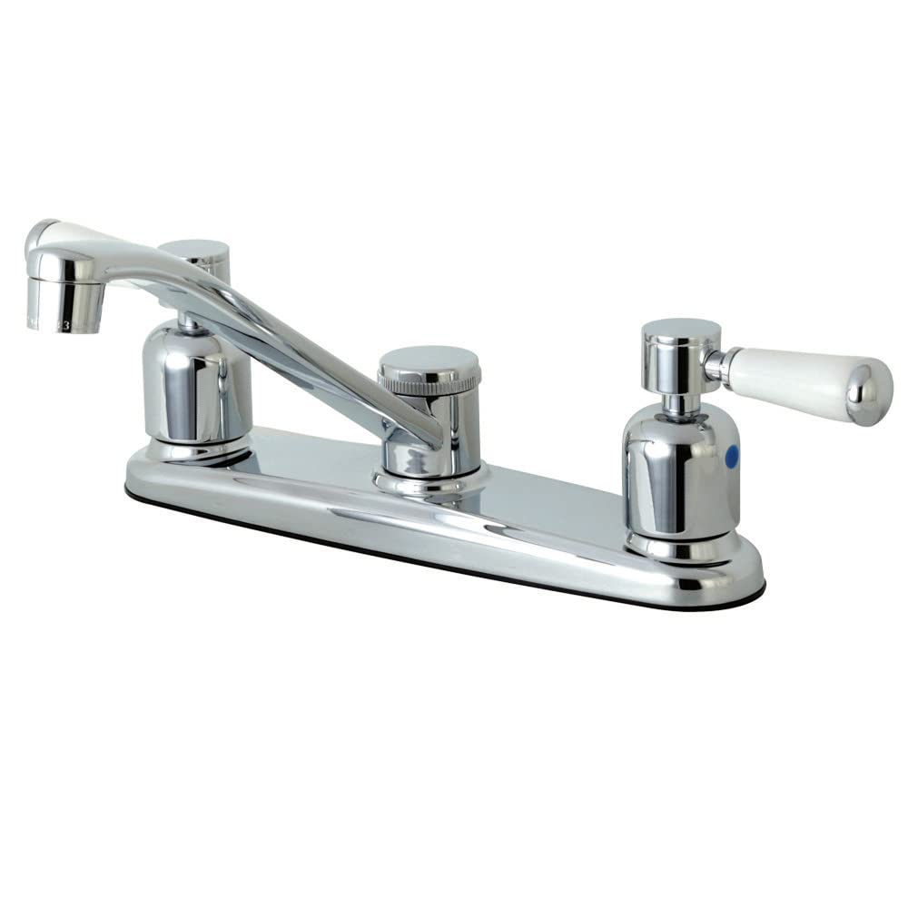 Kingston Brass FB111DPL Paris 8" Centerset Kitchen Faucet, Polished Chrome