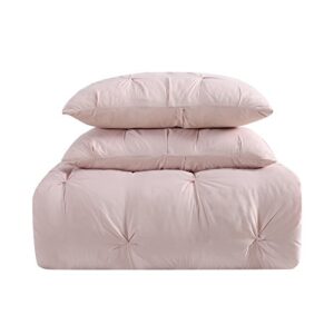 Truly Soft Everyday DCS1969BSKG-18 Pleated Duvet Set,Blush,King