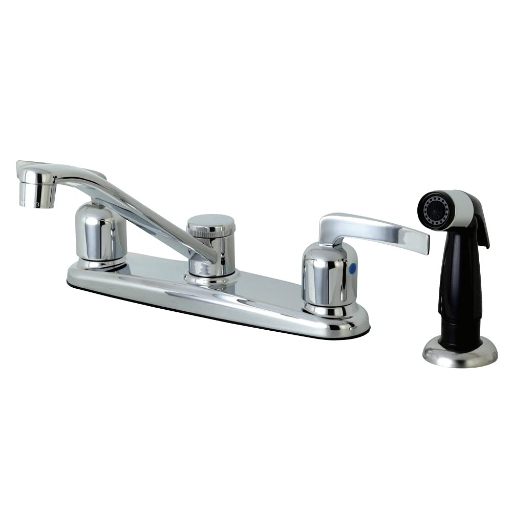 Kingston Brass FB112EFL Centurion 8" Centerset Kitchen Faucet, Polished Chrome