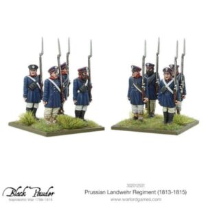 Warlord Black Powder Prussian Landwehr Regiment Napoleonic War 1813-1815 Tabletop Miniatures - Plastic Paintable Miniature 1700-1900 Soldiers Set, Table Top 28mm Military Minifigures for Adults