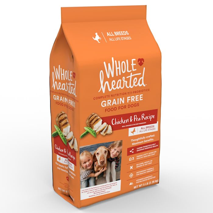 WholeHearted Grain Free All Life Stages Chicken & Pea Recipe Dry Dog Food 5 lbs.