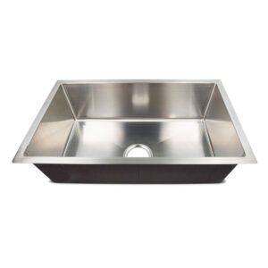 lippert better bath - 385313 single square sink - 27" x 16" x 7" (stainless steel)