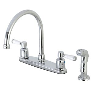 kingston brass fb791dplsp paris 8" centerset kitchen faucet, polished chrome