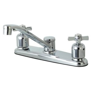 kingston brass fb111zx millennium 8" centerset kitchen faucet, polished chrome