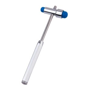 reflex hammer, with needle and brush - tromner neurological reflex hammer for neurologic reflex diagnosis and testing - light weight neurology therapy instrument by qiyun - blue