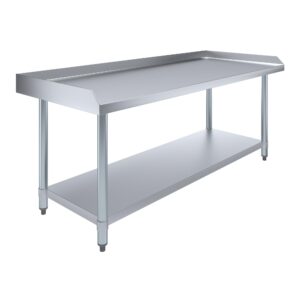 amgood stainless steel equipment stand - heavy duty, commercial grade, with undershelf, nsf certified (24" width x 60" length)